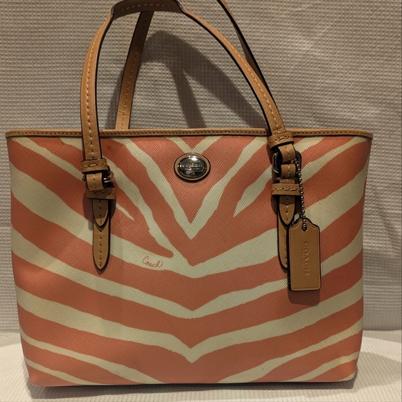 Coach | Bags | Coach Peyton Pink Zebra Purse | Poshmark